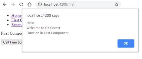 simple way to execute a function in a component from another component