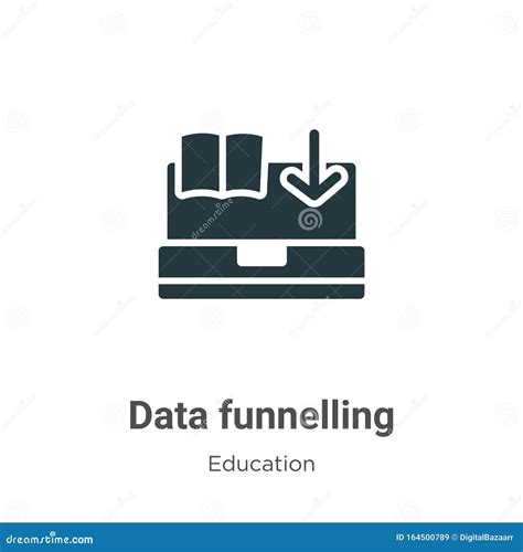 Data Funnelling Vector Icon On White Background Flat Vector Data Funnelling Icon Symbol Sign