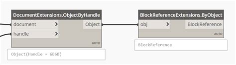 select autocad block reference by object handle civil 3d dynamo