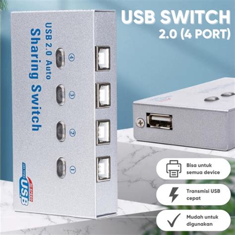 promo auto switch hub printer sharing switcher usb 2 0 2 port jakarta utara unitech