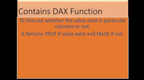 Contains Dax Function In Power Bi How To Search A Value In Column