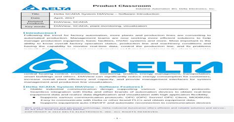 Pdf Title Delta Scada System Diaview Software Introduction · Title Delta Scada System