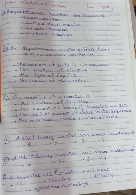 Solved 1 Asynchronous Counters Are Known As Ripple