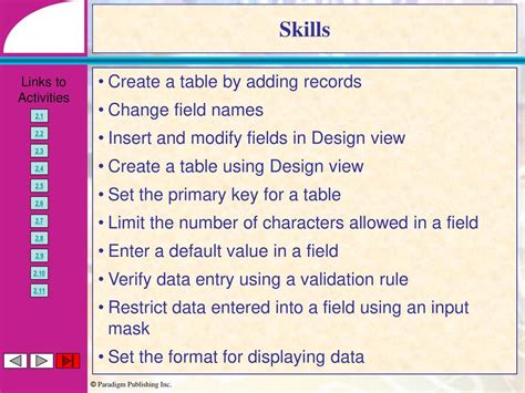 Creating Tables And Relationships Section 2 Ppt Download