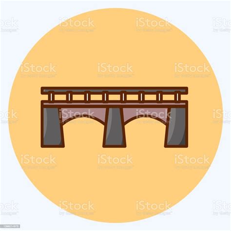 아이콘 브리지 교육 기호에 적합합니다 플랫 스타일 편집 가능한 간단한 디자인 디자인 템플릿 벡터 간단한 그림 강에 대한 스톡 벡터 아트 및 기타 이미지 Istock