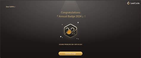 Surya J On Linkedin Leetcode Codingjourney Problemsolving Achievement