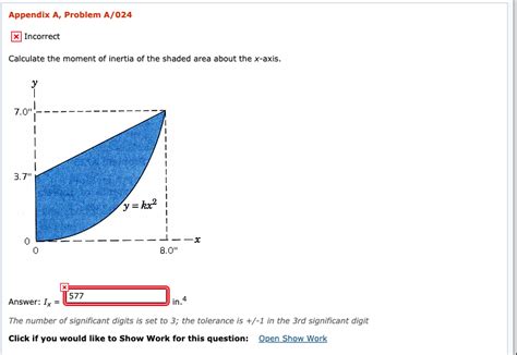 solved appendix a problem a 024 x incorrect calculate the