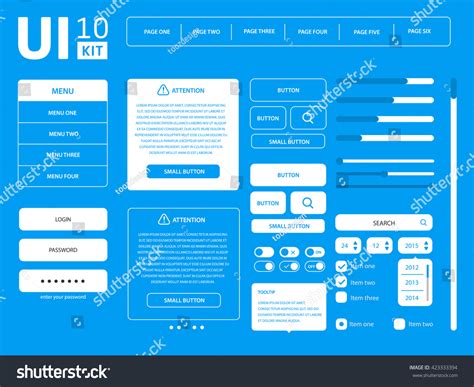 Vector Ui Kit Stock Vector Royalty Free Shutterstock