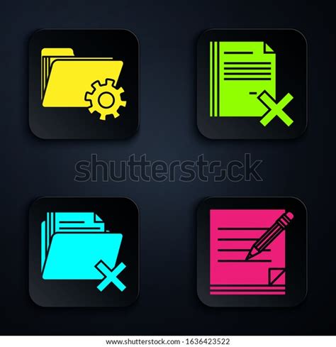 set blank notebook pencil eraser folder stock vector royalty free