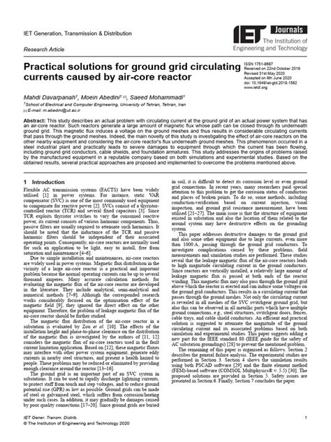 Grounding Potential Raise Pdf Inductor Electromagnetic Induction