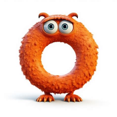 Premium Ai Image A Close Up Of A Cartoon Orange Monster With Big Eyes