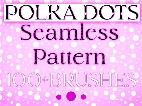 100 Seamless Procreate Repeat Pattern Brushes Polka Dot Spots Dots