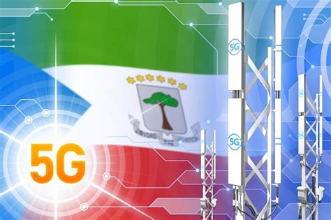 적도 기니 5g 산업 일러스트 플래그와 디지털 배경에 대형 셀룰러 네트워크 돛대 또는 타워 3d 일러스트 0명에 대한 스톡 사진 및 기타 이미지 Istock
