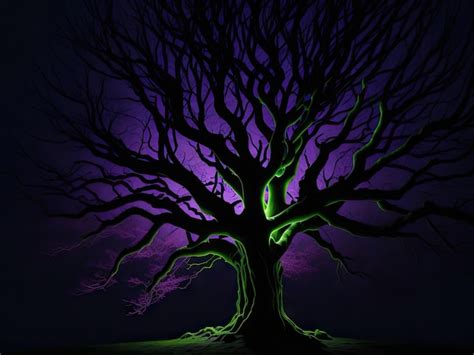 Premium Ai Image A Tree In Colour And Light Ai Generative