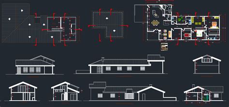 Planos Detallados De Casa Unifamiliar En Dwg 112 Mb Librería Cad