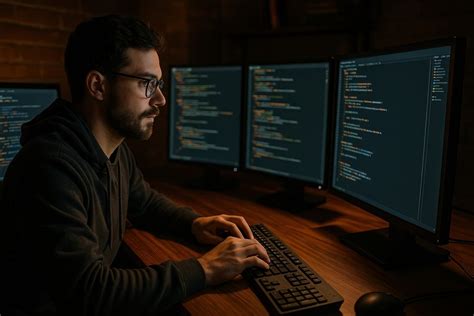 Focused Programmer Coding Intensely Free Photo Rawpixel