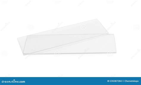 Clean Glass Microscope Slides On White Background Stock Photo Image Of Professional Diagnosis