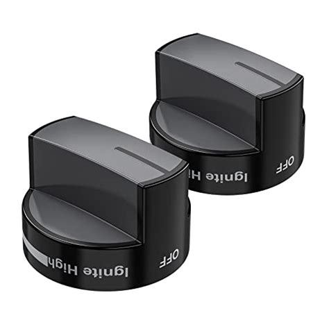 Patiogem 2 Packs Upgraded W10339442 Gas Stove Knobs Cooktop Surface Burner Control Knobs