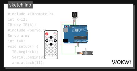 Activity 3operating Servo Motor With Irremote Wokwi Esp32 Stm32 Arduino Simulator