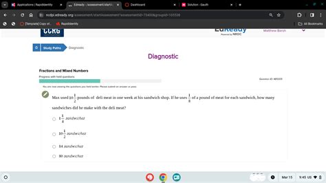 Solved NC Applications RapidIdentity Edready Assessment StartAs Dashboard Solution Gauth