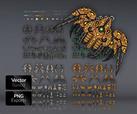 Alien Spaceship Creation Kit Game Art Partners