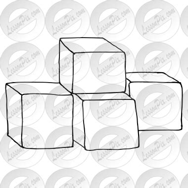 Cubes Outline For Classroom Therapy Use Great Cubes Clipart