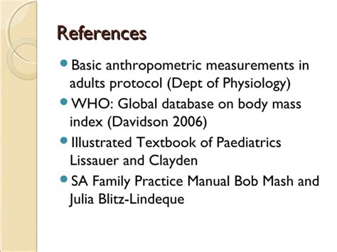 Basic Anthropometry Ppt Ppt Endocrine And Metabolic Diseases