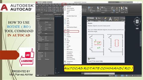 Autocadrotate Command ِhow Touse Rotate Command In Autocad Rotate Command In Hindrotate