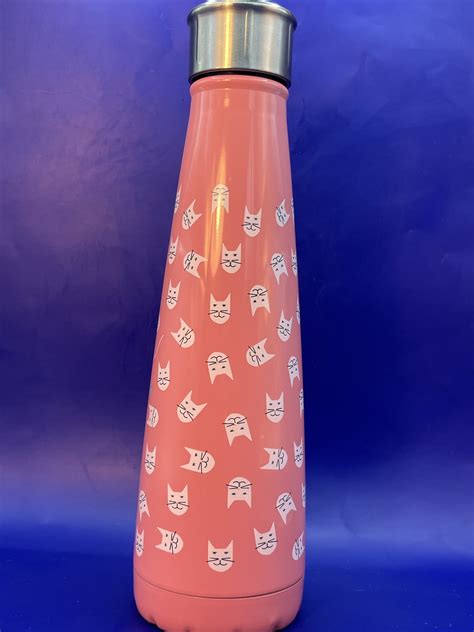 Pink Cat Water Bottle Cupofmood