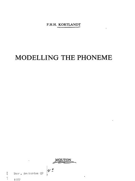 7 Modelling The Phoneme New Trends In East European Phonemic Theory