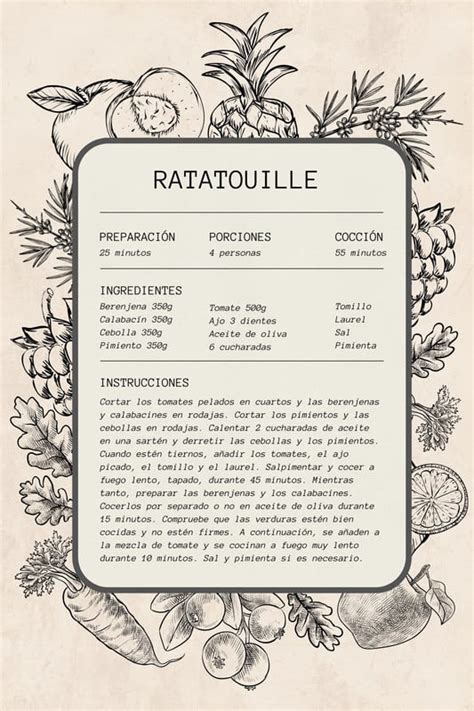 Plantillas De Recetas Gratis Para Editar Canva