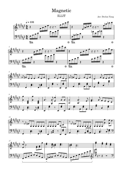 Magnetic Illit 아일릿 Sheet Music For Piano Solo