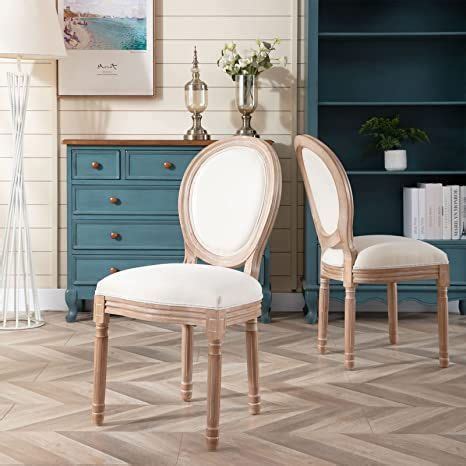 Homvent Upholstered French Country Dining Chairsset Of 2 Farmhouse