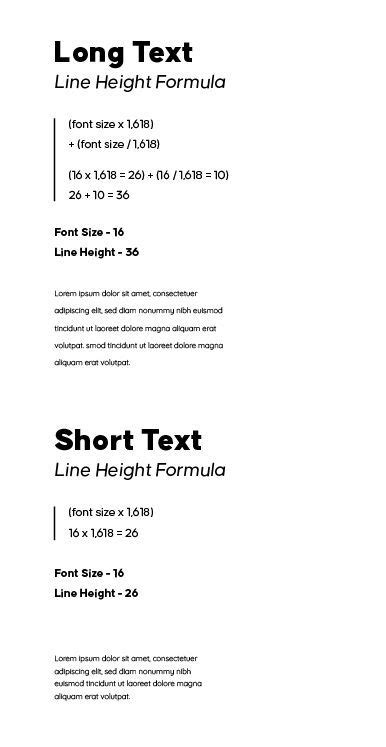 Fibonacci Font Size And Line Spacing