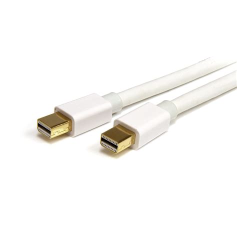 1m 3 Ft White Mini Displayport 1 2 Cable Displayport Cables And Adapter Cables