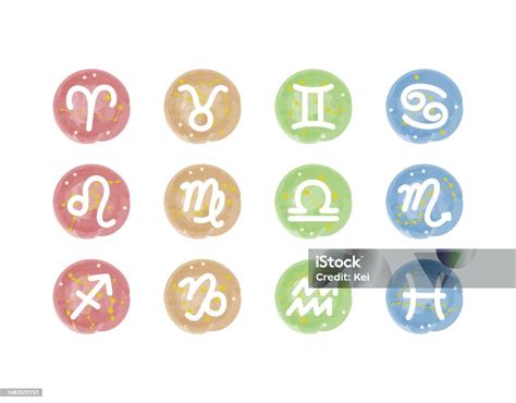 이것은 황도의 12 가지 징후의 네 가지 요소를 나타내는 손으로 그린 기호를 묘사 한 그림입니다 점성술에 대한 스톡 벡터 아트 및 기타 이미지 Istock