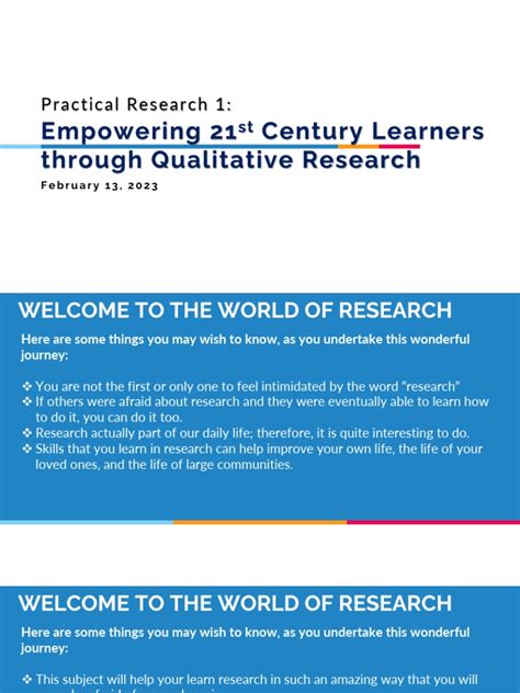 Subject Orientation Practical Research 1 Pdf Learning Critical Thinking