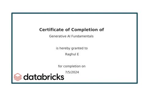 generativeai databricks ai innovation techjourney raghul e
