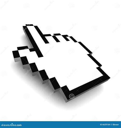 Computer Hand Cursor D Stock Illustration Illustration Of Hand