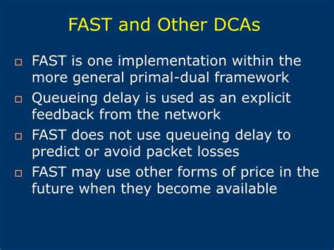 Ppt Fast Tcp Motivation Architecture Algorithms Performance Powerpoint Presentation Id