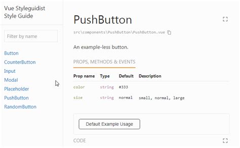 A Style Guide Generator For Vue Components With A Living Style Guide