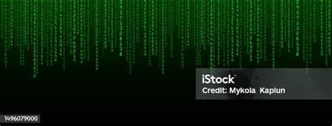 Matrix Background Cyber Security With Binary Code Rapidly Falling