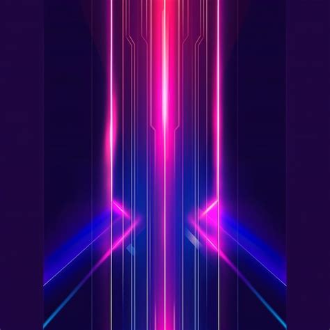 Premium Photo Abstract Futuristic And Geometric Neon Color Vertical