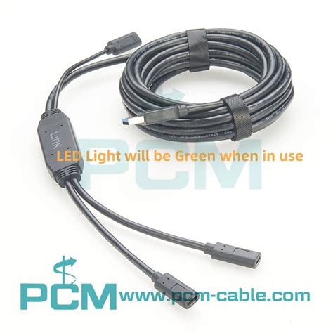 전원 공급 업체 제조업체가있는 맞춤형 듀얼 포트 Usb Type C 활성 확장 케이블 도매 견적 Premier