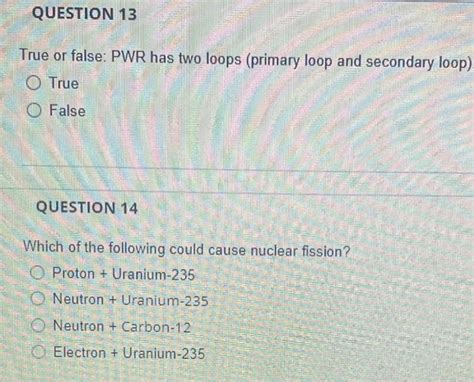 Solved True Or False Pwr Has Two Loops Primary Loop And