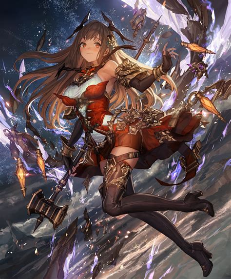 Lm7 Op Center Charon Shadowverse Shadowverse Official Art 1girl Armpits Bare Shoulders