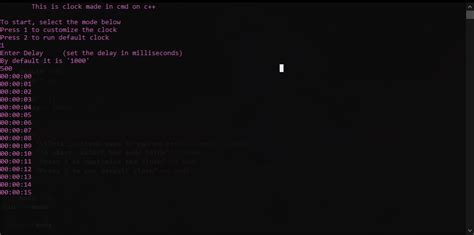 Github Lagmakernormal Clock On Cpp Avg C Clock Via Cmd