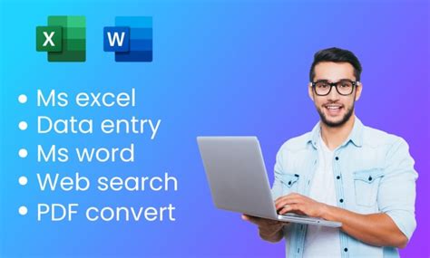 do data entry ms excel ms word web research file conversion and typing