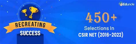 Eduncle Celebrating Success Of 334 Csir Net Selections
