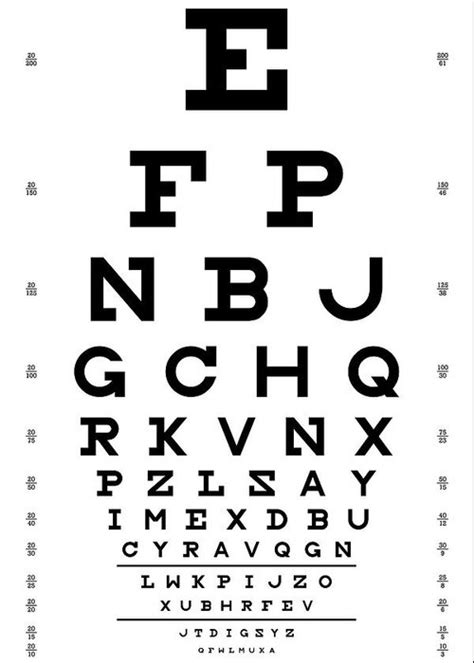 Eyes Vision Eye Vision Chart Pdf A4 Snellen Chart Pdf